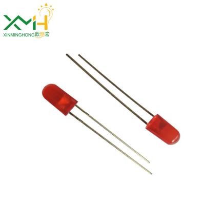 China 5mm Without Edge Red Diffused LED Lamp Diode Pb Free 1.8v-2.4v LED for sale