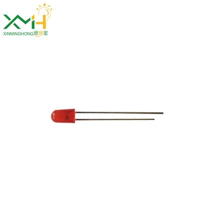 China 5mm Without Edge Red Diffused LED Lamp Diode Pb Free 1.8v-2.4v LED for sale