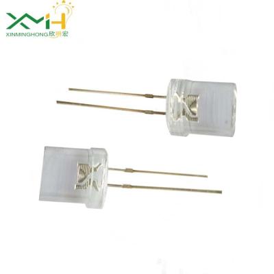 China 8mm 0.06W flat head water clear red 620-630nm 400-800mcd 15deg light emitting diode for sale