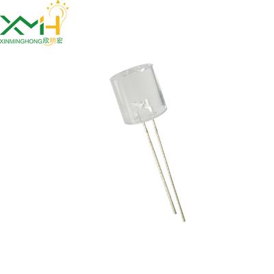 China 8mm 40deg 800mcd Water Clear Lens Through Hole LED 465nm without edge Flat Top LED for sale