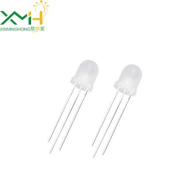 China Bi Color 3pin 8mm Led Diodes Diffusion Round Lens Red Green Lamp for sale