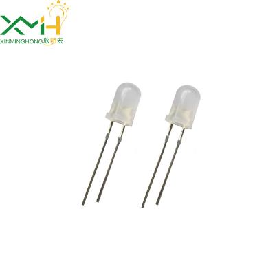 China 3.4v 15000-18000K 30mA 5mm DIP LED Round Head Diffusion 3500-4000mcd White for sale