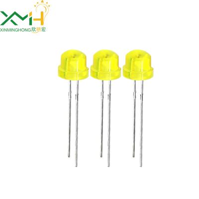 China Colloid Yellow Light 586-590nm 2.4V Diffused Through Hole Diode 100-200mcd for sale