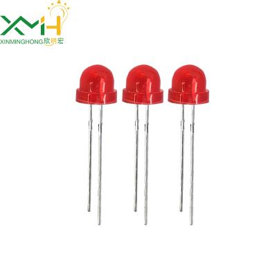 China Through Hole 4.8mm Straw Hat LED Red Diffuser Lamp Variety Of Colors And Lens Types for sale