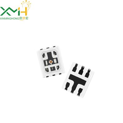 중국 0.8MM 두께 화려한 엘이디 조명등 비즈를 강조하는 2835 SMD RGB 0.2W PLCC-6 풀 컬러 판매용