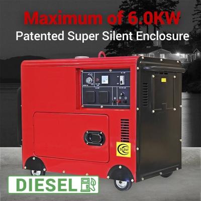 Cina Modo a basso rumore silenzioso diesel del motore del generatore di corrente 69db di 15HP 6.5kw in vendita