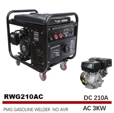 Cina Saldatrice manuale del motore dell'attrezzatura 15HP della saldatura ad arco del metallo della benzina 210A di CA 3kw in vendita