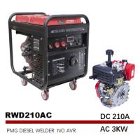 China 75V 210A Arc DIESEL Powered Engine Driven Welders 25L Tank Medium Frequency for sale