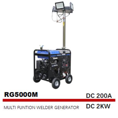 Cina 5000W 50Hz 4 in I multi generatore della torre di illuminazione del compressore d'aria dei saldatori di funzione in vendita