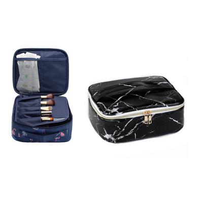 China De geborduurde Zak van de Make-upkit bags flamingo tropical makeup van de Ritssluitingssluiting Te koop