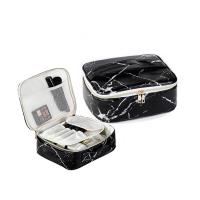 China OEM ODM Makeup Kit Bags Marble Pattern Multifunctional Large Capacity for sale