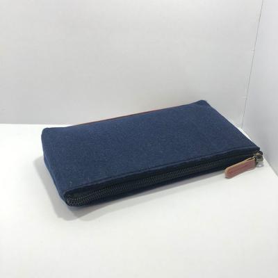 Cina Borsa di cuoio 20*43*11cm di trucco della matita dei soldi dell'unità di elaborazione di colore solido in vendita