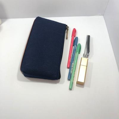 Cina Borsa di cuoio 20*43*11cm di trucco della matita dei soldi dell'unità di elaborazione di colore solido in vendita