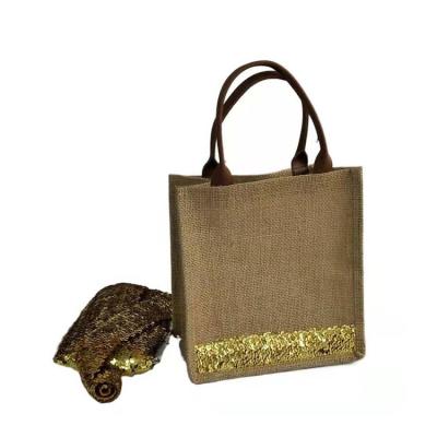 Cina L'unità di elaborazione stampata di timbratura calda dei sacchetti della spesa della iuta tratta Tote Bags di tela in vendita