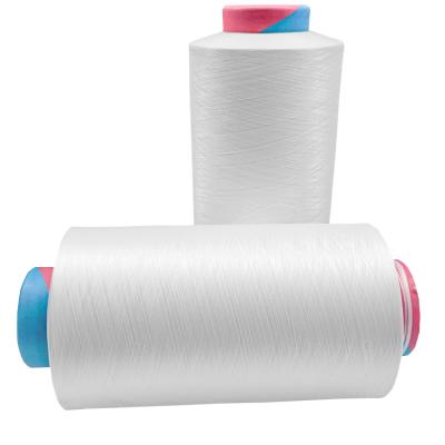 China Hot Sale Soft Raw White Black Polyester Yarn for Knitting , China Supplier 200D/96F DTY 100% Polyester Yarn/ for sale