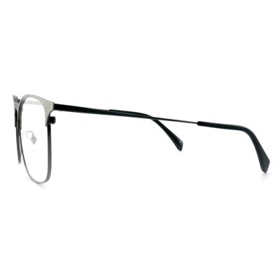 China FM2591 Unisex Optical Metal Frame Square Eyewear Customized With Spring Hinges for sale