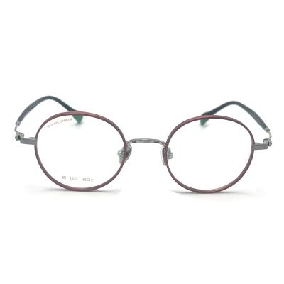 China TD065 Leichtgewichts-Titanrahmen mit retro rundem Auge zu verkaufen