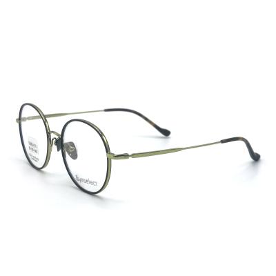 China TD055 Stylish Round Titanium Frame Glasses for Women - Durable and Lightweight for sale