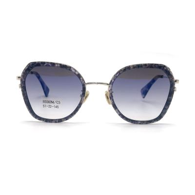 China BS002M Acetate Metal Spectacles with polygonal eyeshape for sale