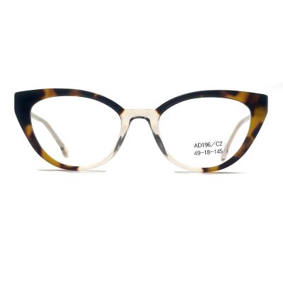 China AD196 Estrutura óptica de acetato elegante para o dia todo Óculos de acetato de conforto à venda