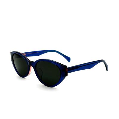 China AS105 Womens Round UV 100% Protection Acetate Frame Sunglasses with CR 39 Lens for sale