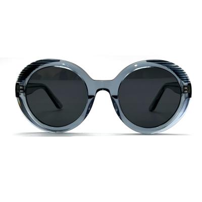 China AS101 Round Womens UV Protected Acetate Sunglasses with CR 39 Lenses for sale