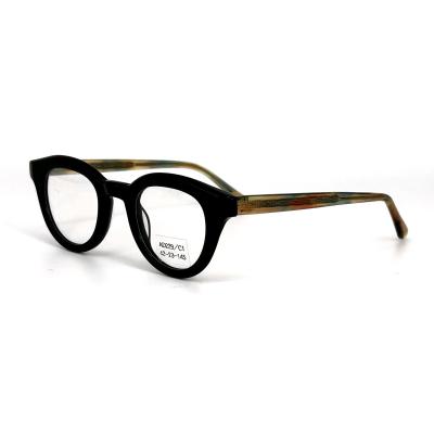 Cina Occhiali da vista in lamiera di acetato di forma tonda e chic Unisex -AD229,Fabbricante all'ingrosso in vendita