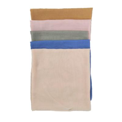 China BBTS super high Twisted metallic spun polyester voile fabric for muslim usage white bluishwhite dyeing printing for sale