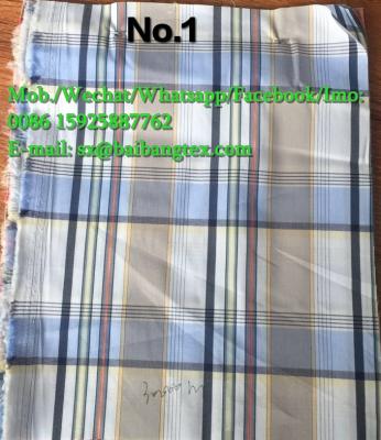 Yarn Dyed check design shirts of pants or boxers fabric cotton spandex high quality