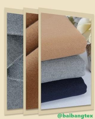 China 100% polyester melton woolen fabric warm for winter stock lots for sale