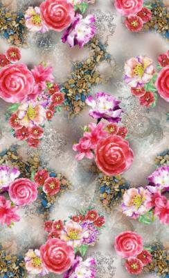 100% SPUN POLYESTER VOILE PRINTING FABRIC ,50,000 Designs available for printing degital printing