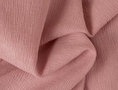 China 100% cotton crepe wrinkle fabric plain dyed high quality for sale