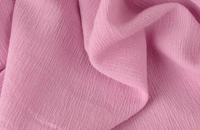 China 100% cotton crepe wrinkle fabric plain dyed high quality for sale