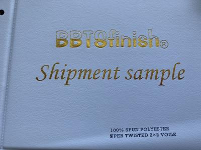 BBTSfinish® Brand 100% Super High twisted full spun polyester voile plain dyed printing digital printing fabric