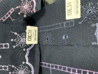 Tejidos de moda de bordado de lino