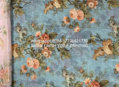 China High density super twisted spun polyester voile printing fabric fashion design digital printing screen  صنع في اليابان for sale