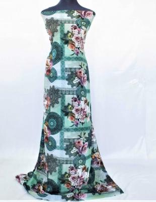 Spun Polyester Voile BBTSfinsh® Brand Body Golden Thread Digital printing Voile Super Full Twisted 58