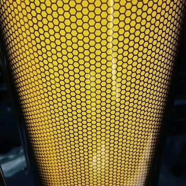 Quality Graphic Honeycomb Reflective Vinyl Sheets Sheeting Rolls Material with Yellow Color for sale
