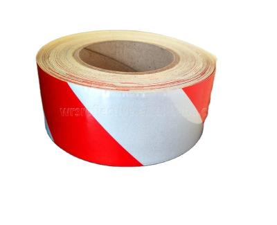 China 2'' Red And White Reflective Chevron Hazard Warning Tape Special Features Untearable for sale