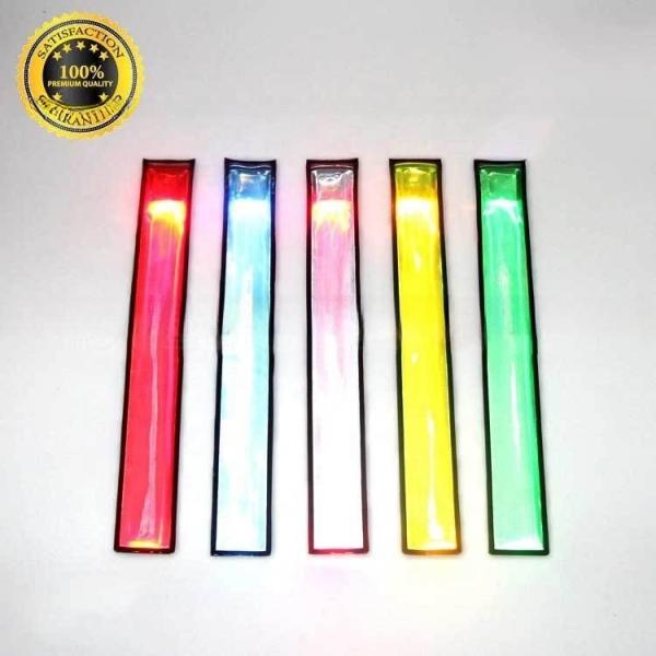 Quality Fashion Style Yellow High Visibility PVC Slap Wrap Wristband Band for Unisex for sale