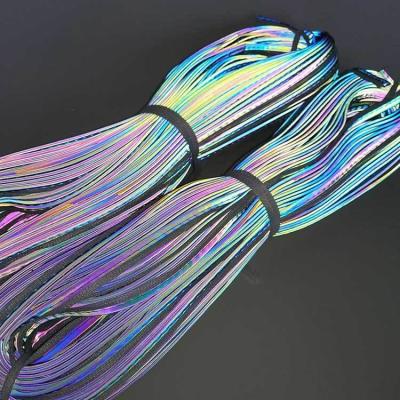 China 1 Inch Reflective Sew-In Piping Braid Trim for Raincoat High Light Reflective Webbing for sale