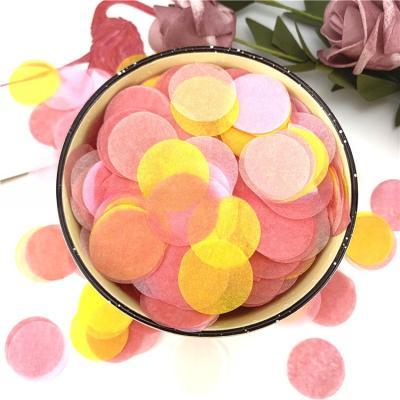 中国 多色 特別 丸い 形 織物 紙 装飾 詰め紙 包装 祭り 誕生日 パーティー 販売のため