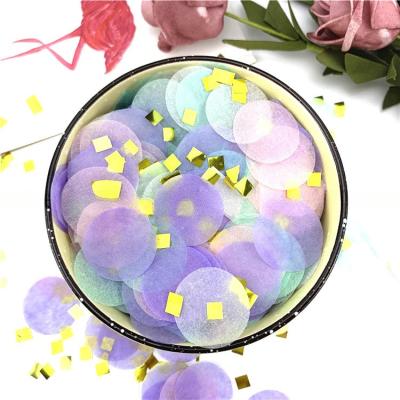 中国 多色 特別 丸い 形 織物 紙 装飾 詰め紙 包装 祭り 誕生日 パーティー 販売のため