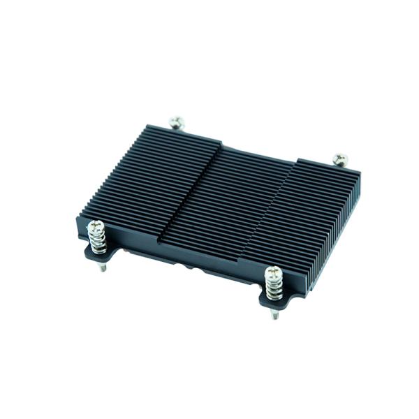 Quality Ultra Thin Black Anodized Aluminum Extrusion Heatsink with Heat Pipe Custom Heat Sink for Mini PC Motherboard for sale