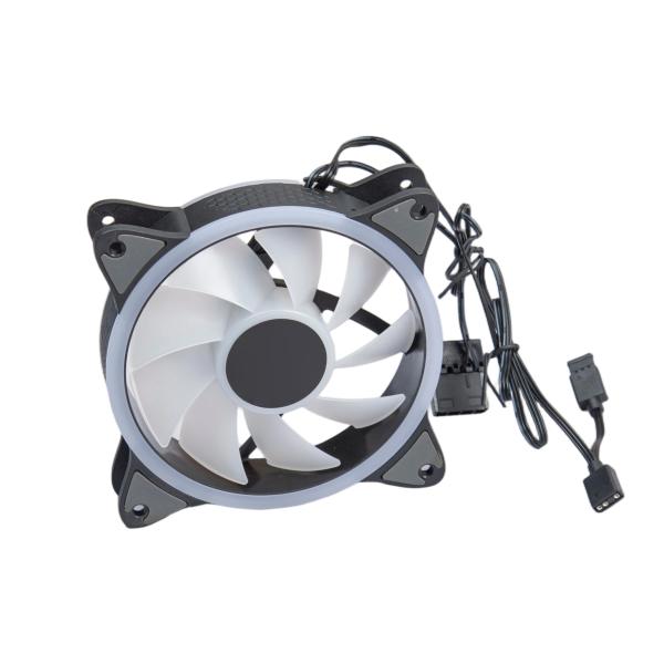 Quality 12cm RGB LED Fan with Dual Interface 4Pin PWM High Airflow PC Cooling Fan for Desktop for sale