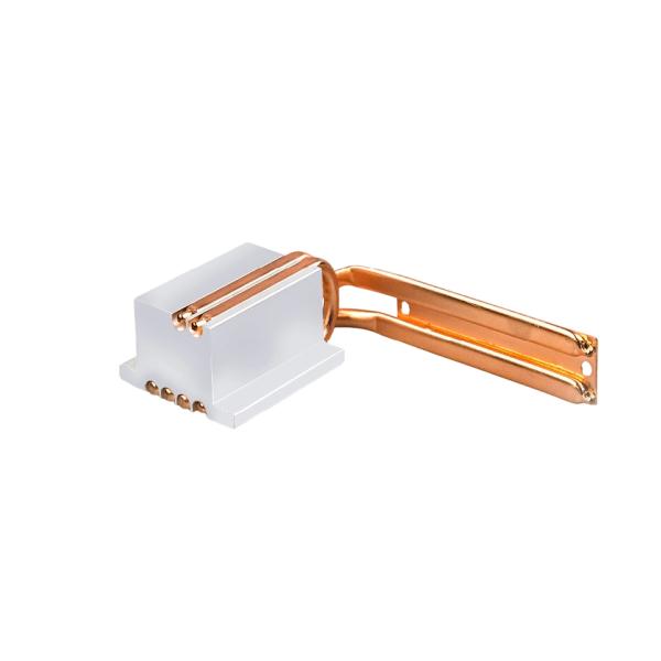 Quality 2 Heat Pipe CPU Cooler Aluminum Heatsink with Copper Heat Pipes for Mini PC Industrial Computer for sale