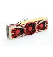 Quality Custom 3-Fan GPU Cooler, Aluminum Heatsink with Red Fans, Replacement Graphics for sale