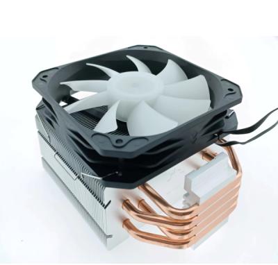 China Desktop Computer CPU Heatsink 4 Copper Heat Pipe Downdraft CPU Cooling Fan for sale
