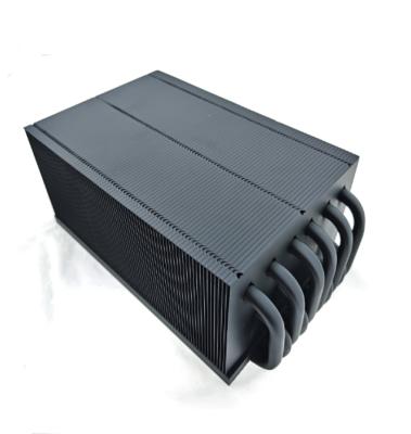 China Custom 6 Heat Pipe Heatsink, Aluminum Fin Stack Heat Sink Module for Server IGBT Laser Power Amplifier Cooling for sale