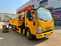 Quality ISUZU NPR KV100 115hp Engine 2 Ton Crane Truck / Truck Mounted Hydraulic Crane for sale